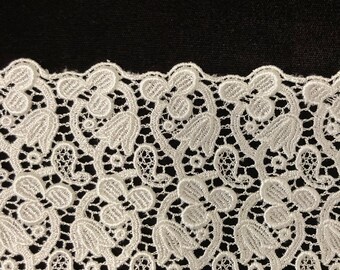 White Cotton Square Venise Lace - Etsy