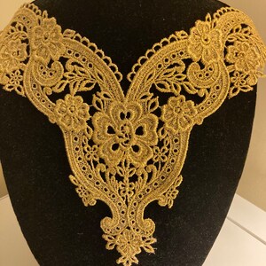 Venise Lace Gold Mylar Front Yoke - SPECIAL PRICE!!! - Etsy