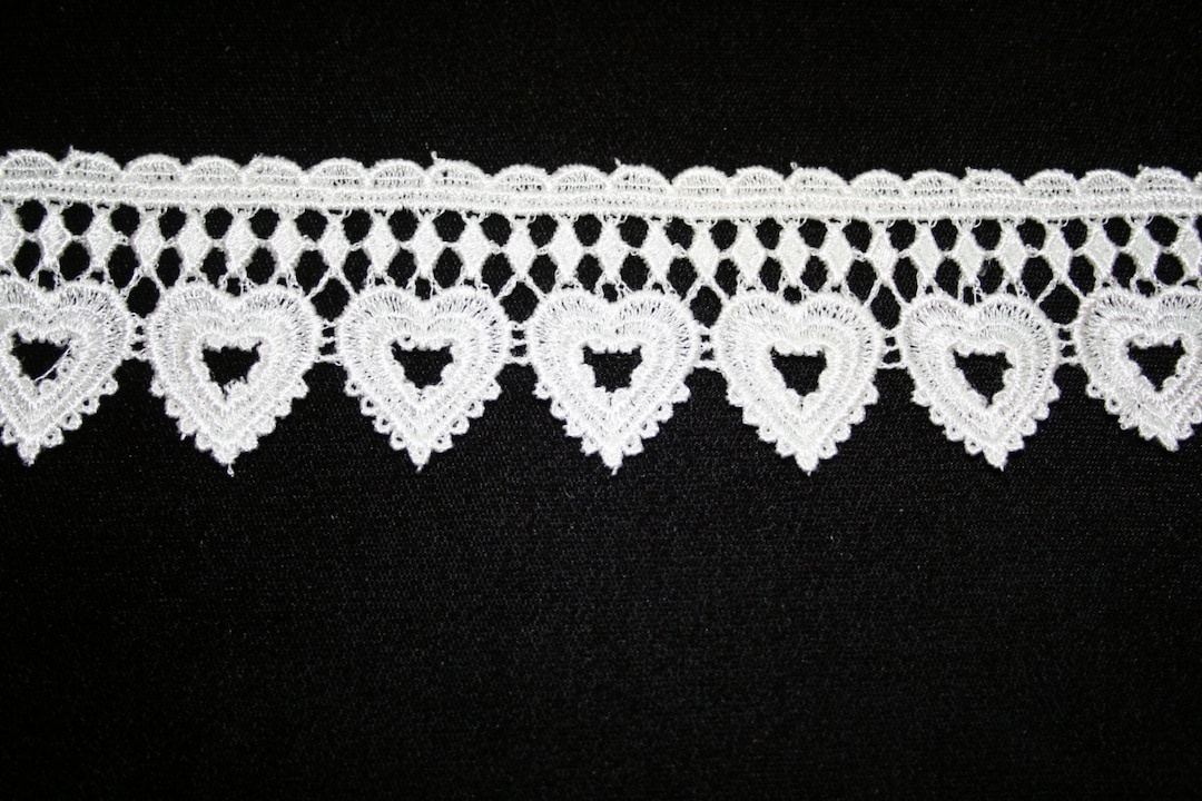 Lt Ivory Venise Lace in a Heart Design - Etsy