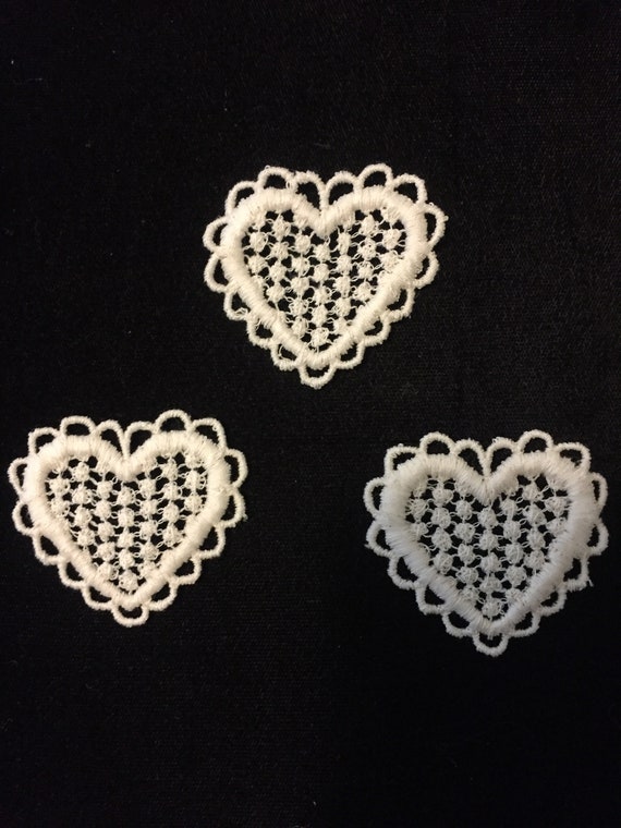 Ivory or White Cotton Hearts - Etsy