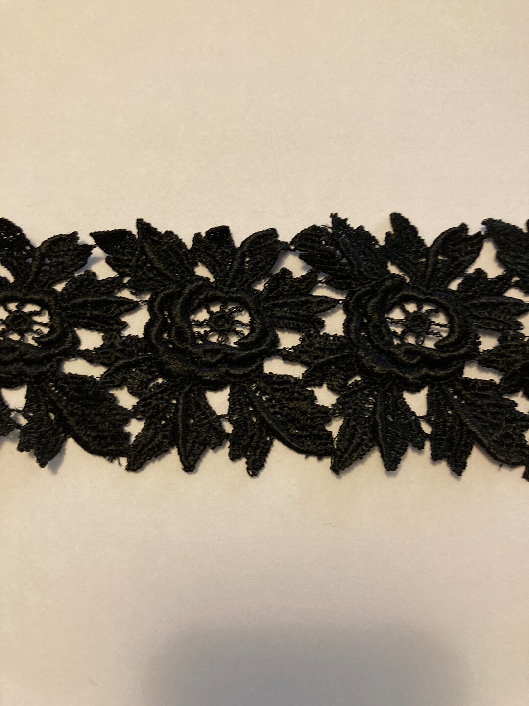 Black Floral Lace Trim - Etsy