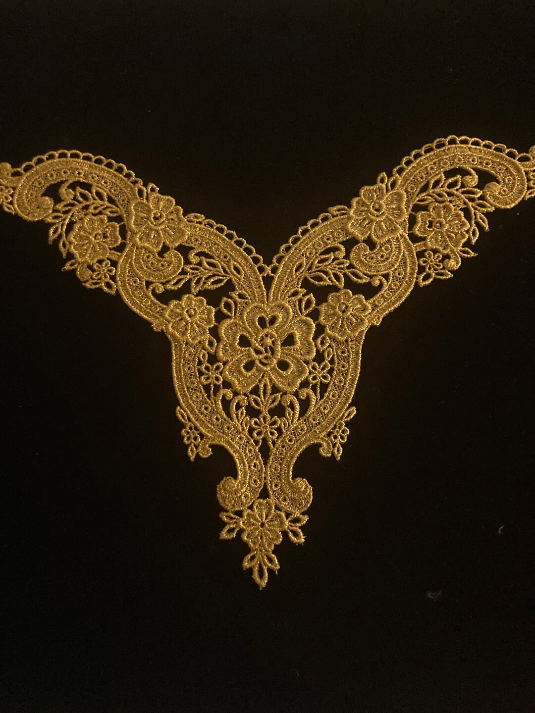 Venise Lace Gold Mylar Front Yoke - SPECIAL PRICE!!! - Etsy