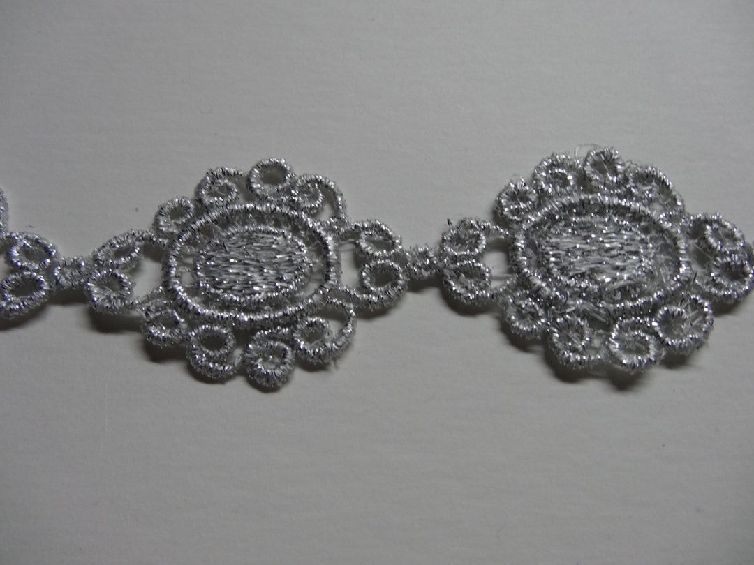 Silver Mylar Venise Lace - Etsy