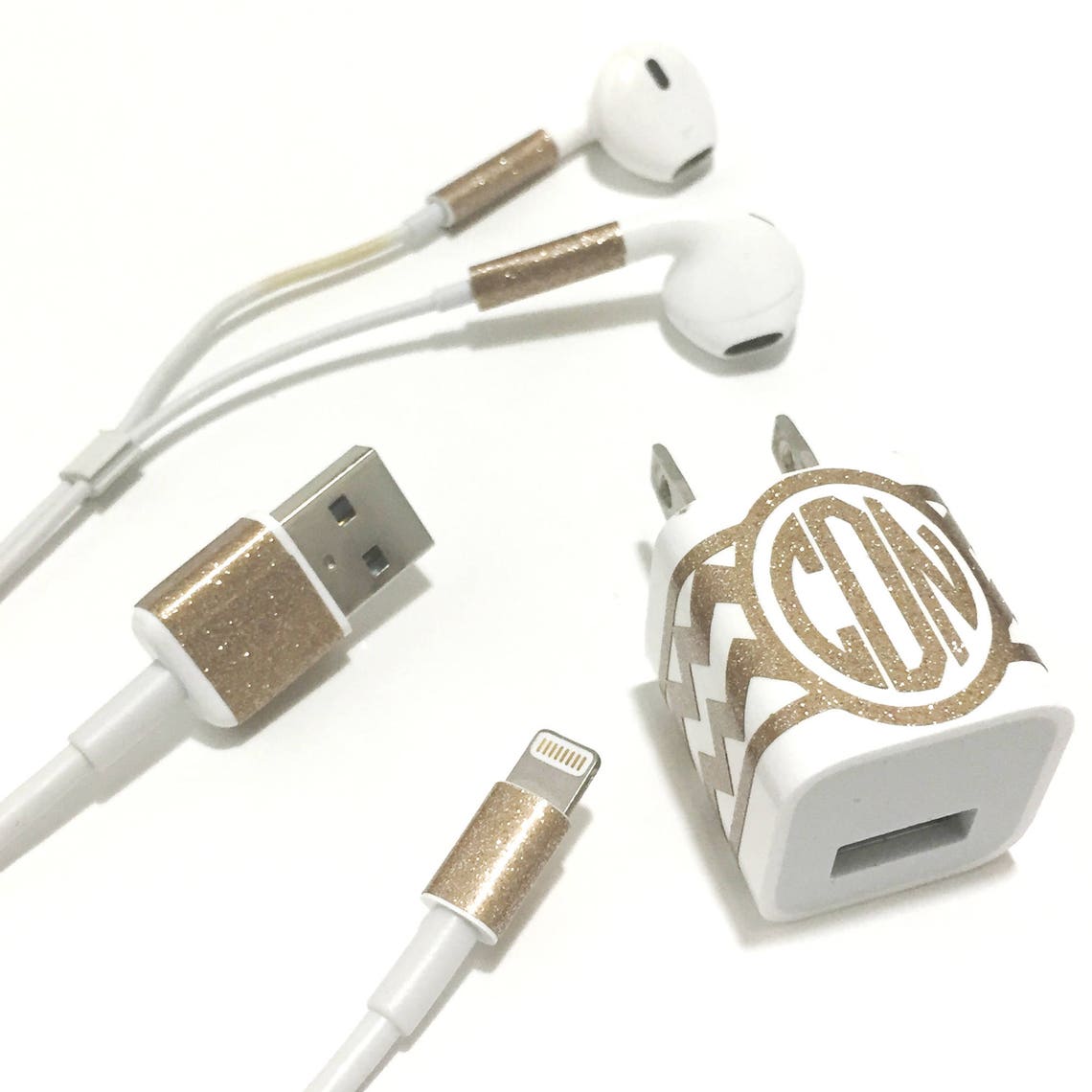 Chevron Personalized Wrap Decal for iPhone Charger USB & - Etsy