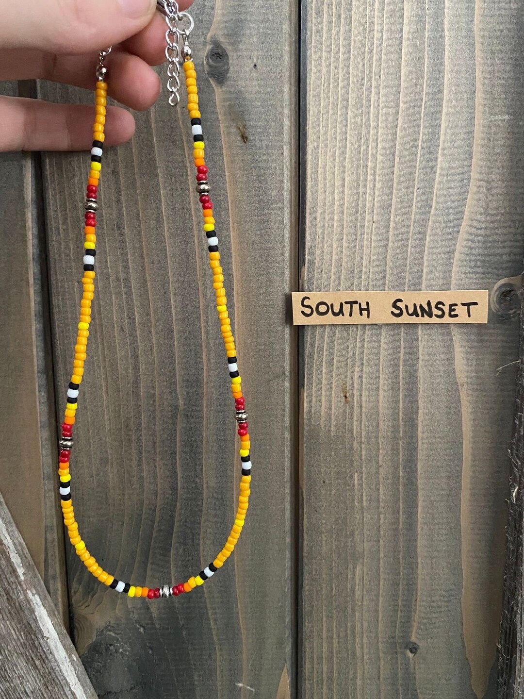 South Sunset Navajo Beaded Necklace / Western Necklace / Handmade ...