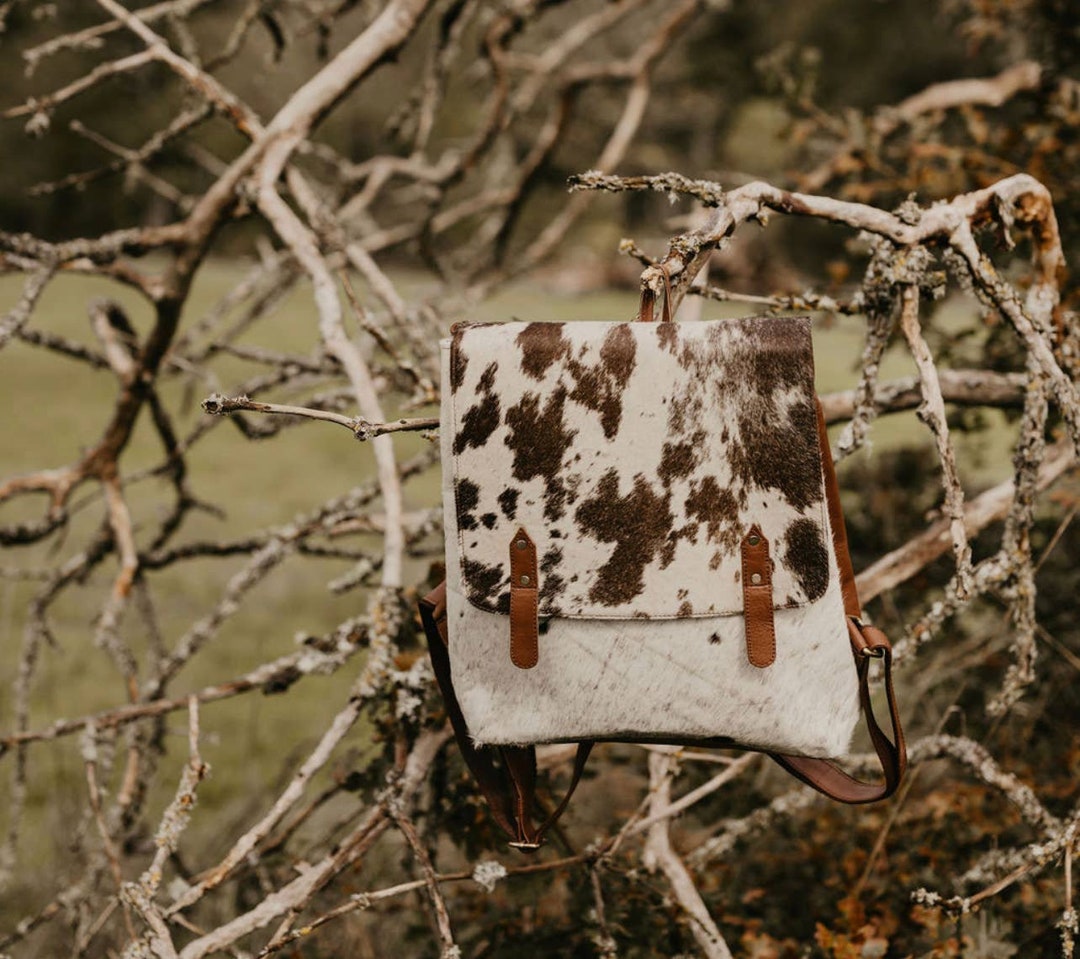 Genuine Cowhide Backpack / Exact Hide Bag / Western Backpack / Western ...