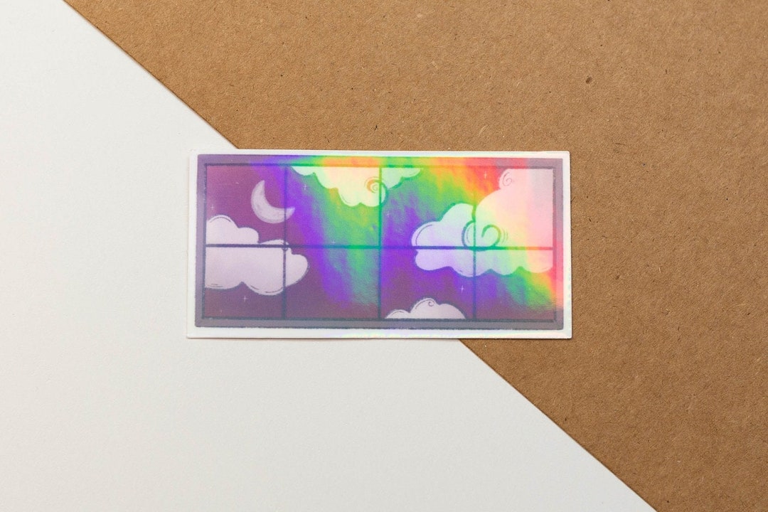 Window Sticker, Night Sky Sticker, Clouds and Moon Sticker, Starry Sky ...