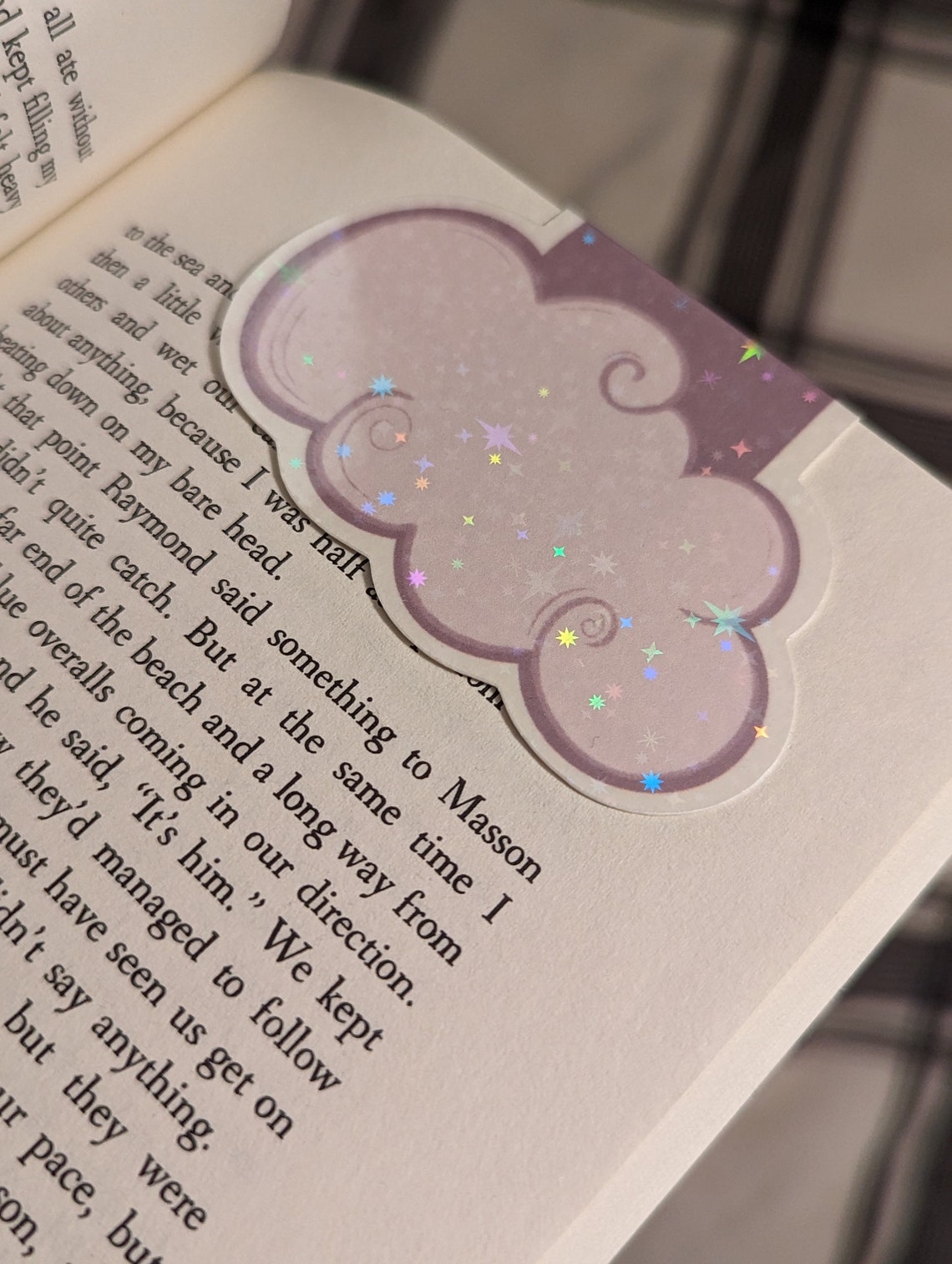 Cloud Magnetic Bookmark, Handmade Bookmark, Holographic Bookmark, Cute ...