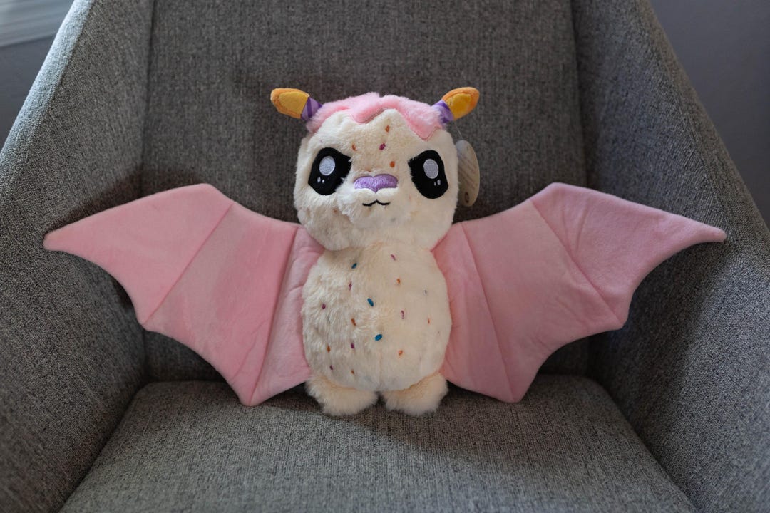 Sprinkle the Birthday Cake Bat Plush, Bat Plushie, Food Plush, Stuffed ...