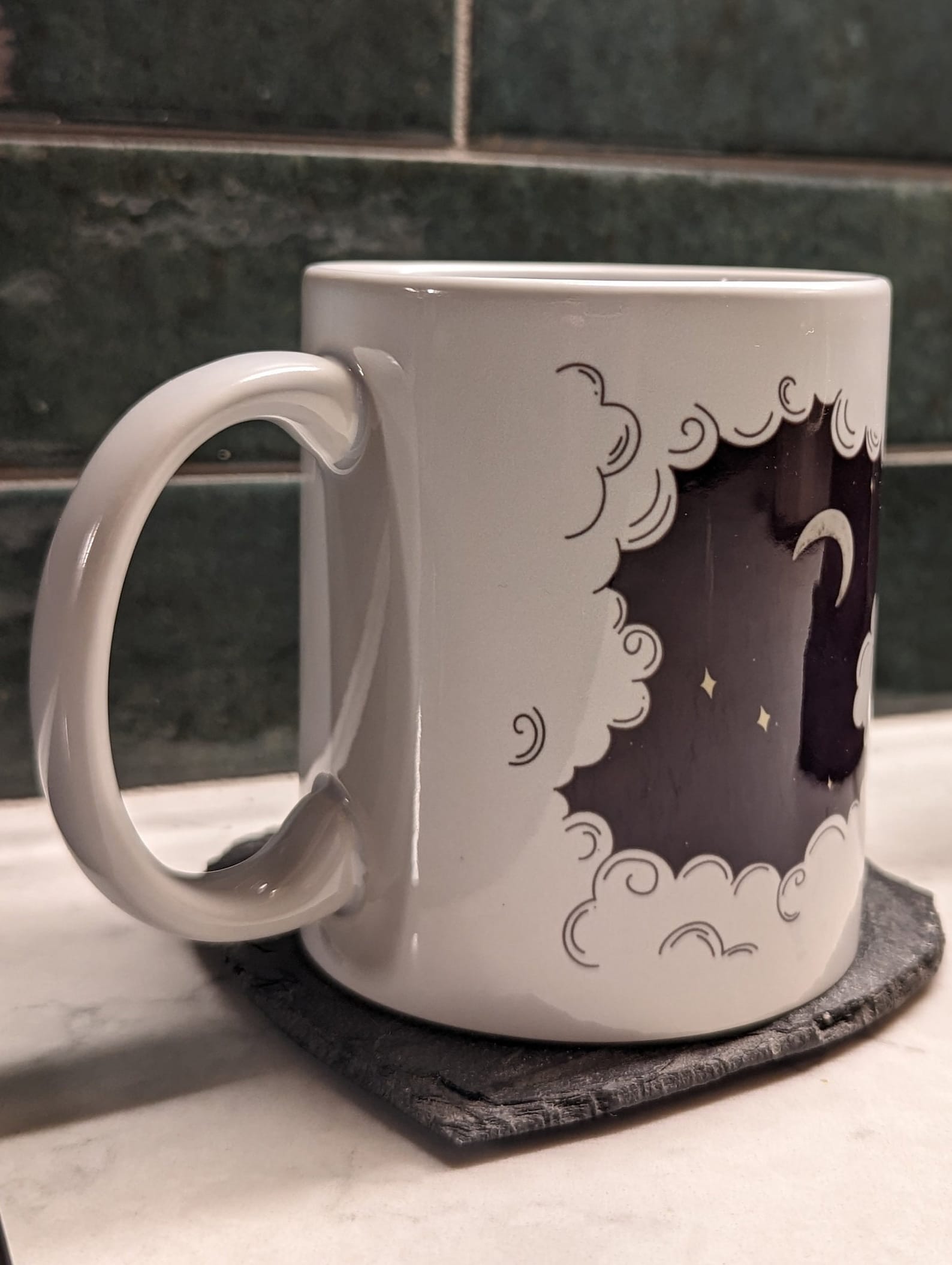 Night Sky Mug, Starry Sky, Moon Gift, Moon and Clouds - Etsy