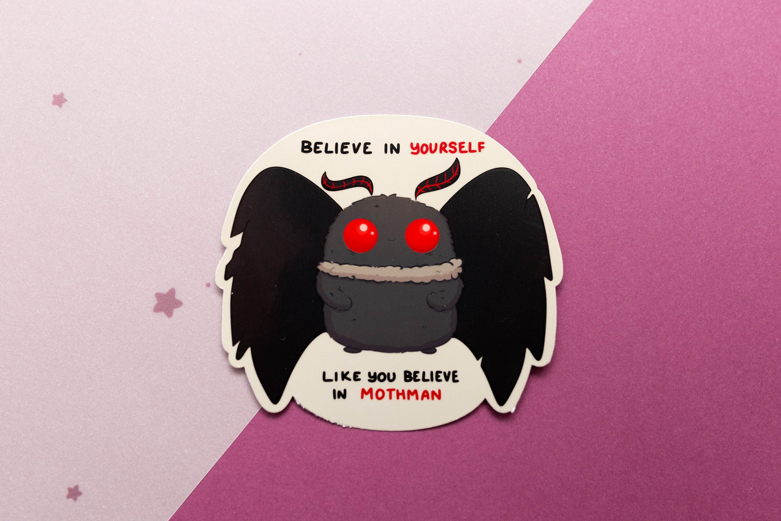 Mothman Sticker Cute Mothman Cute Cryptid Cryptid Sticker - Etsy