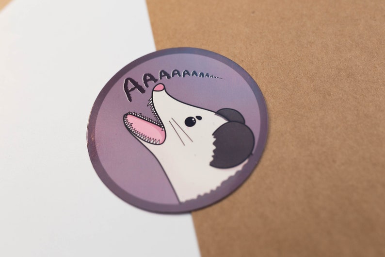Opossum Sticker Possum Sticker Screaming Sticker for Laptop - Etsy