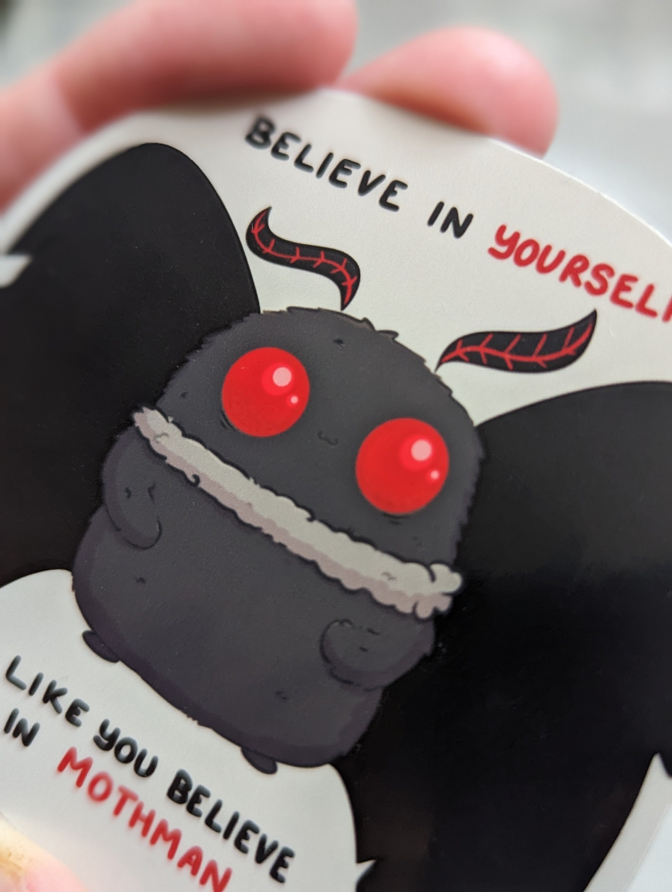 Mothman Sticker Cute Mothman Cute Cryptid Cryptid Sticker - Etsy