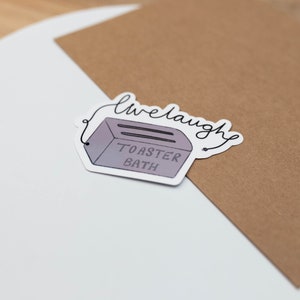 Live Laugh Toaster Bath Sticker, Vinyl Sticker, Sarcastic Stickers for ...