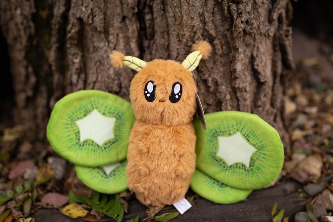 Kiwi Fruit Moth Plush, Fruit Plushie, Food Plush, Cottagecore Gift ...