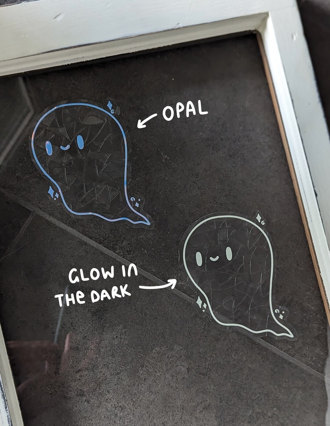 Ghost Suncatcher, Spooky Suncatcher Sticker, Halloween Suncatcher ...