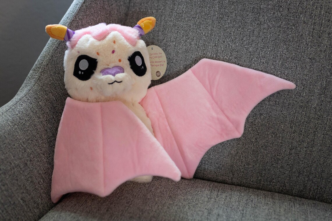Sprinkle the Birthday Cake Bat Plush, Bat Plushie, Food Plush, Stuffed ...