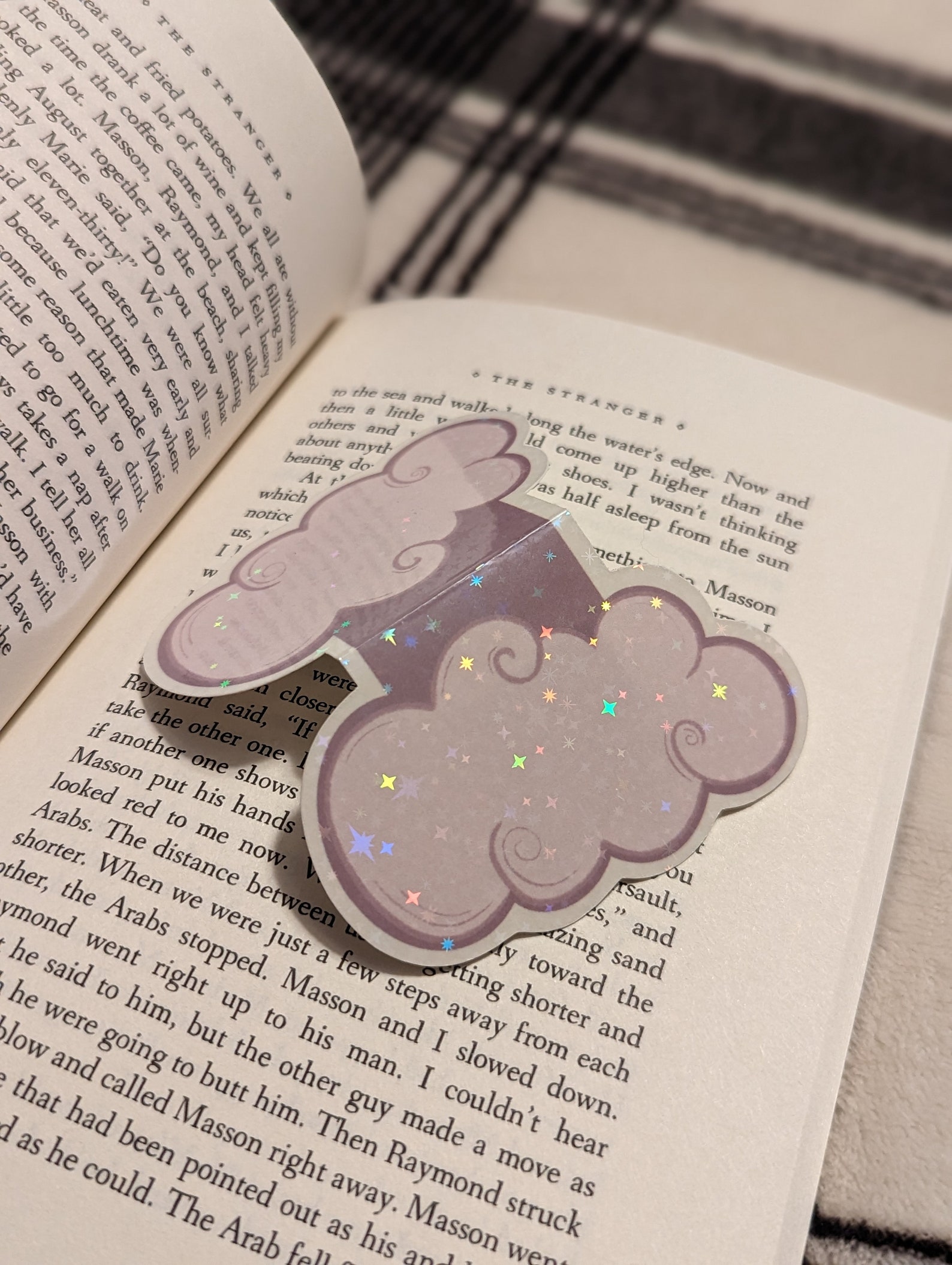 Cloud Magnetic Bookmark, Handmade Bookmark, Holographic Bookmark, Cute ...