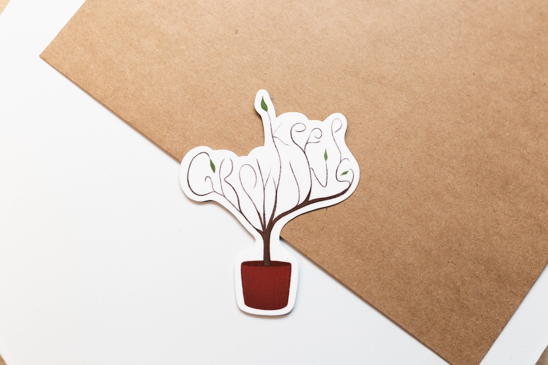 Keep Growing Stickers, Tree Stickers, Motivational Stickers ...