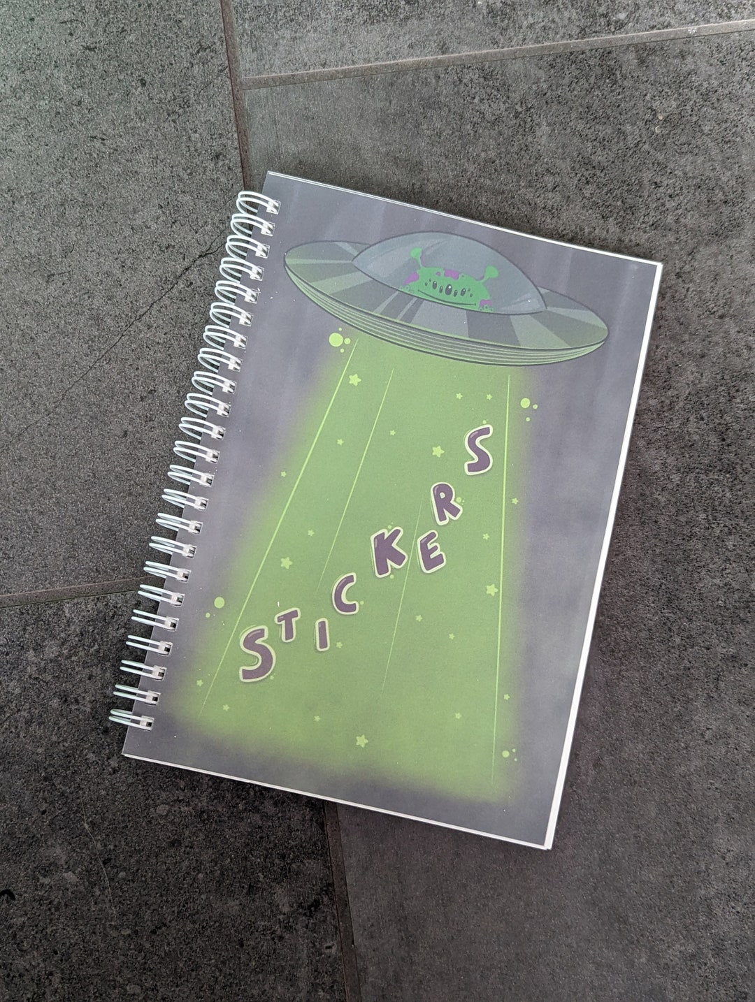 UFO Sticker Book, Sticker Collection Book, Reusable Sticker Book, Alien ...