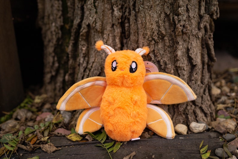 Orange Fruit Moth Plush, Fruit Plushie, Food Plush, Cottagecore Gift ...