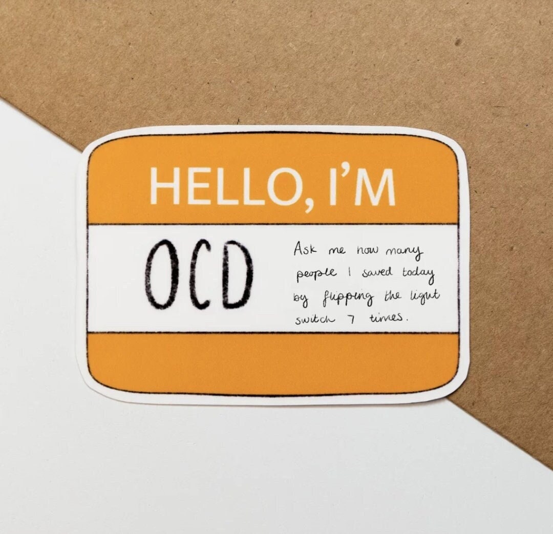 Hello I'm OCD Sticker, OCD Awareness, Neurodivergent Sticker, Hello I'm ...