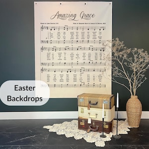 Easter Photo Backdrop - Amazing Grace Church Banner & Wall Art ...