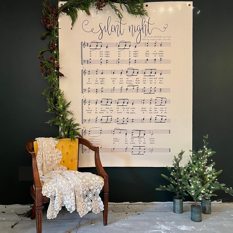 Silent Night Sign - Etsy