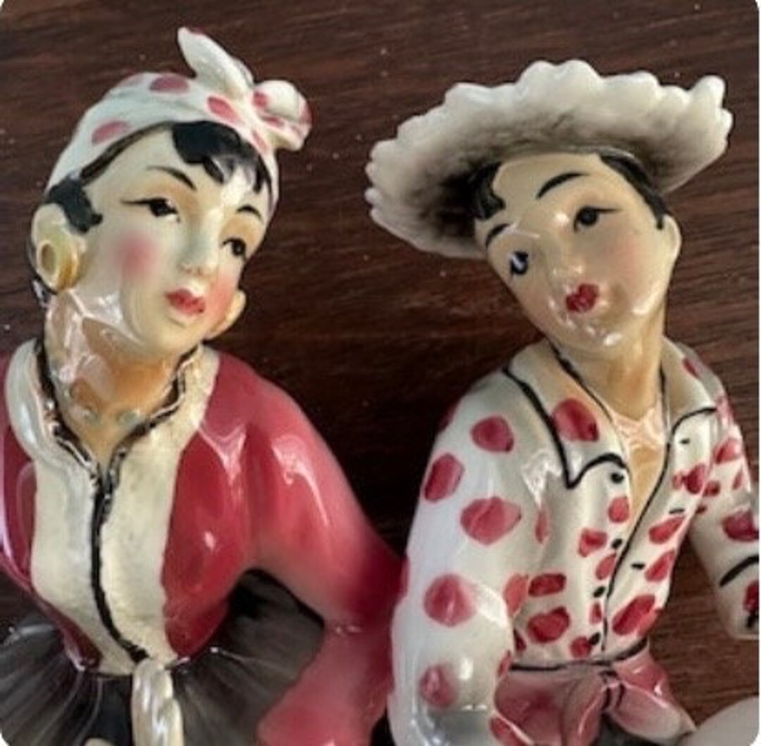 Vintage Lefton 1957 Geo Z Man and Woman CALYPSO Dancer Figurines - Etsy