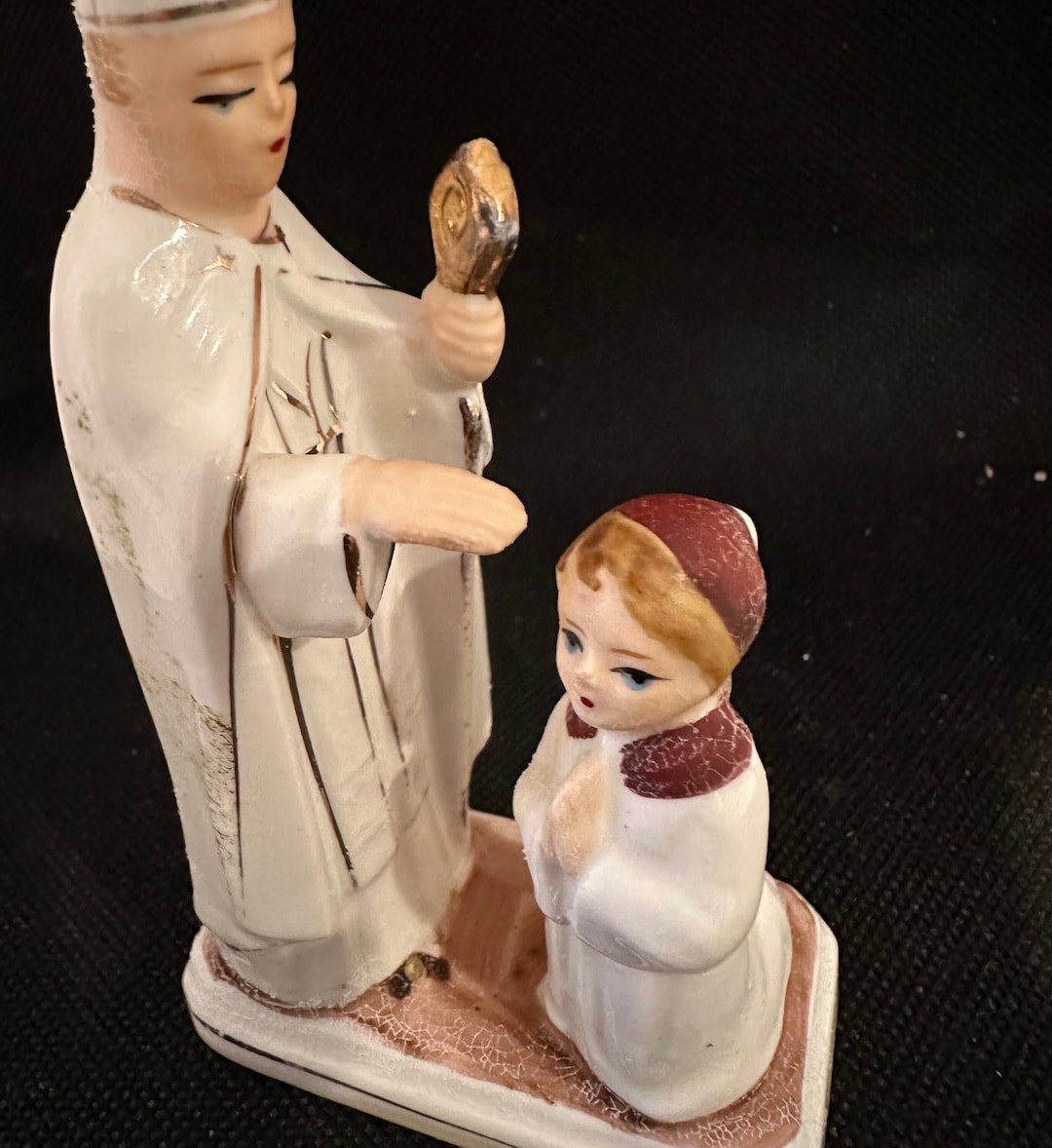 Vintage Communion Boy and Priest Figurine Confirmation, Ceramic J.l.co ...