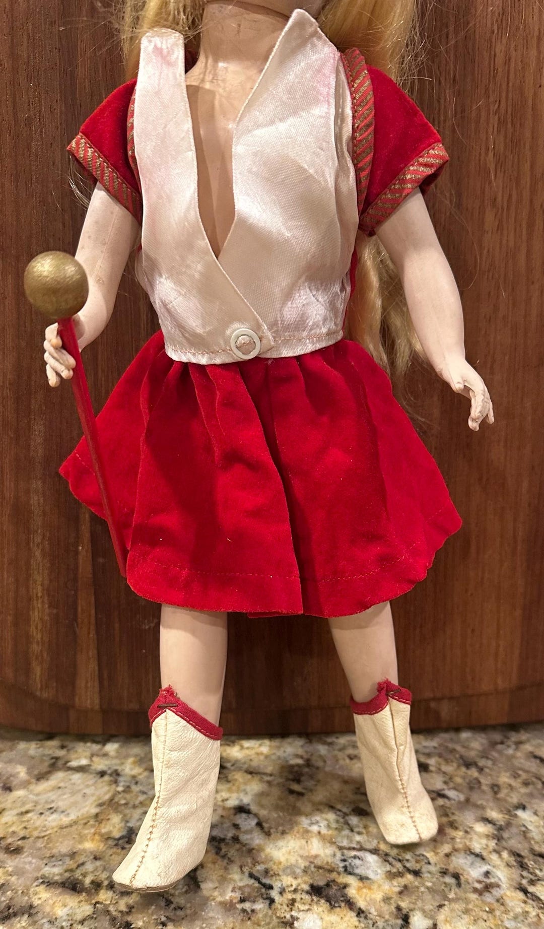 Sale Vintage Mary Hoyer Doll Drum Major With Baton and Boots for Doll ...