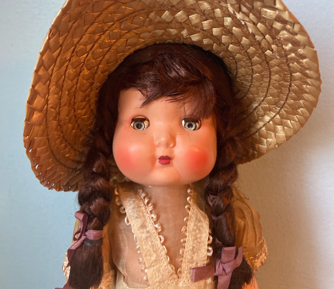 Vintage 1950's Roddy Walker With Hat, Dress, Undies, Socks, and Shoes ...