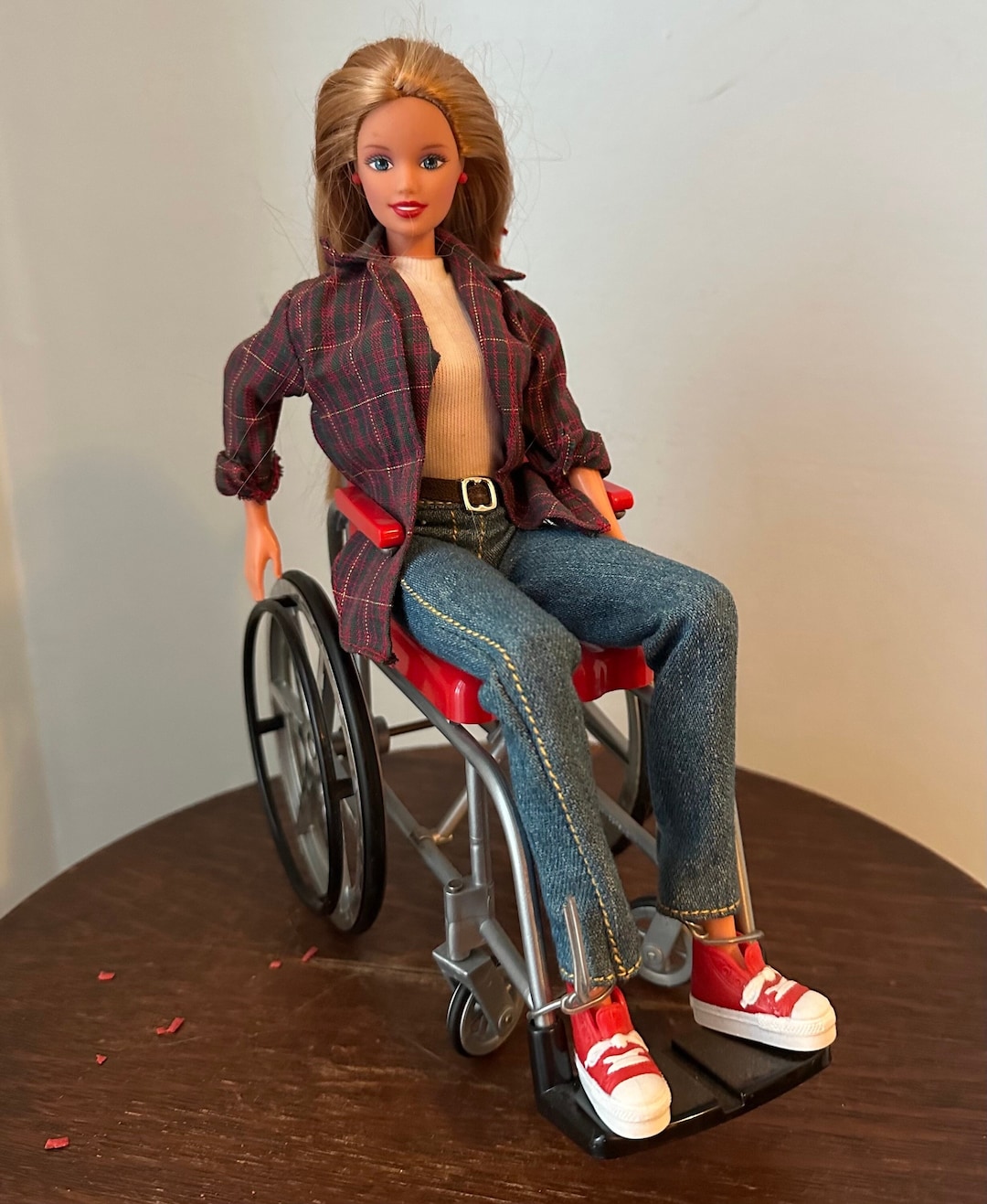 Barbie Doll, 1993 Mattel Barbie With Wheelchair, Long Dark Blonde Hair ...