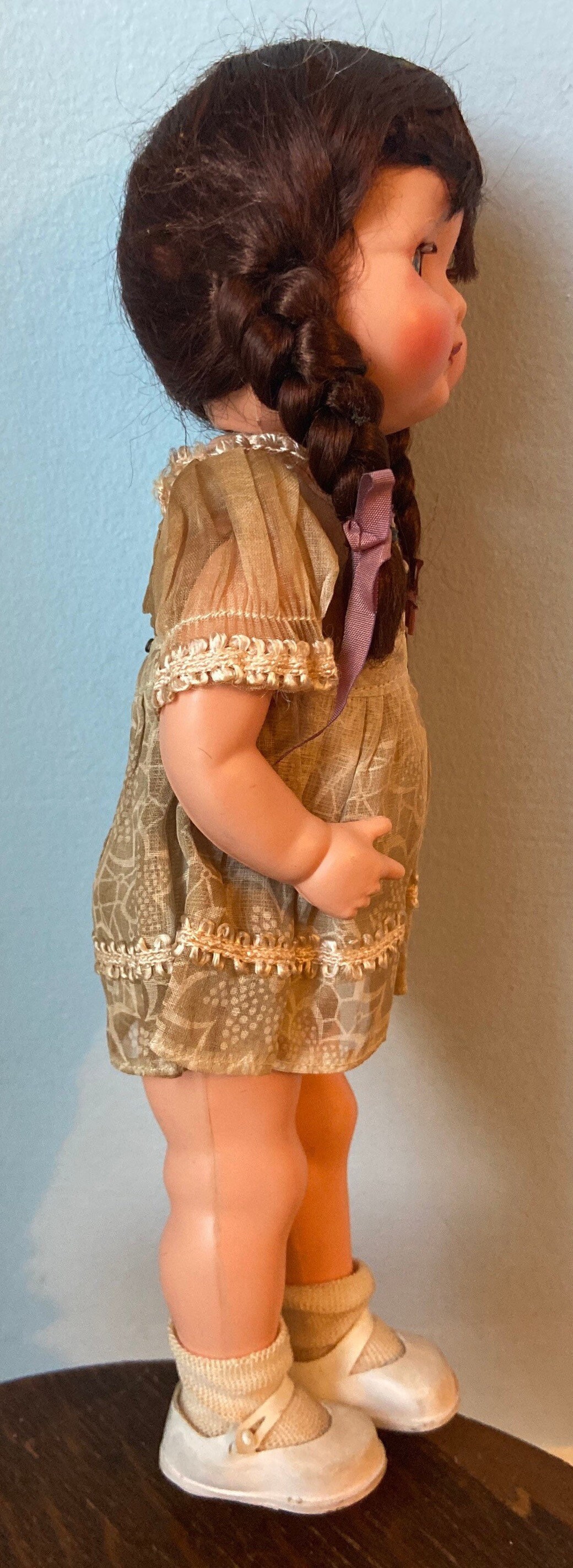 Vintage 1950's Roddy Walker With Hat, Dress, Undies, Socks, and Shoes ...