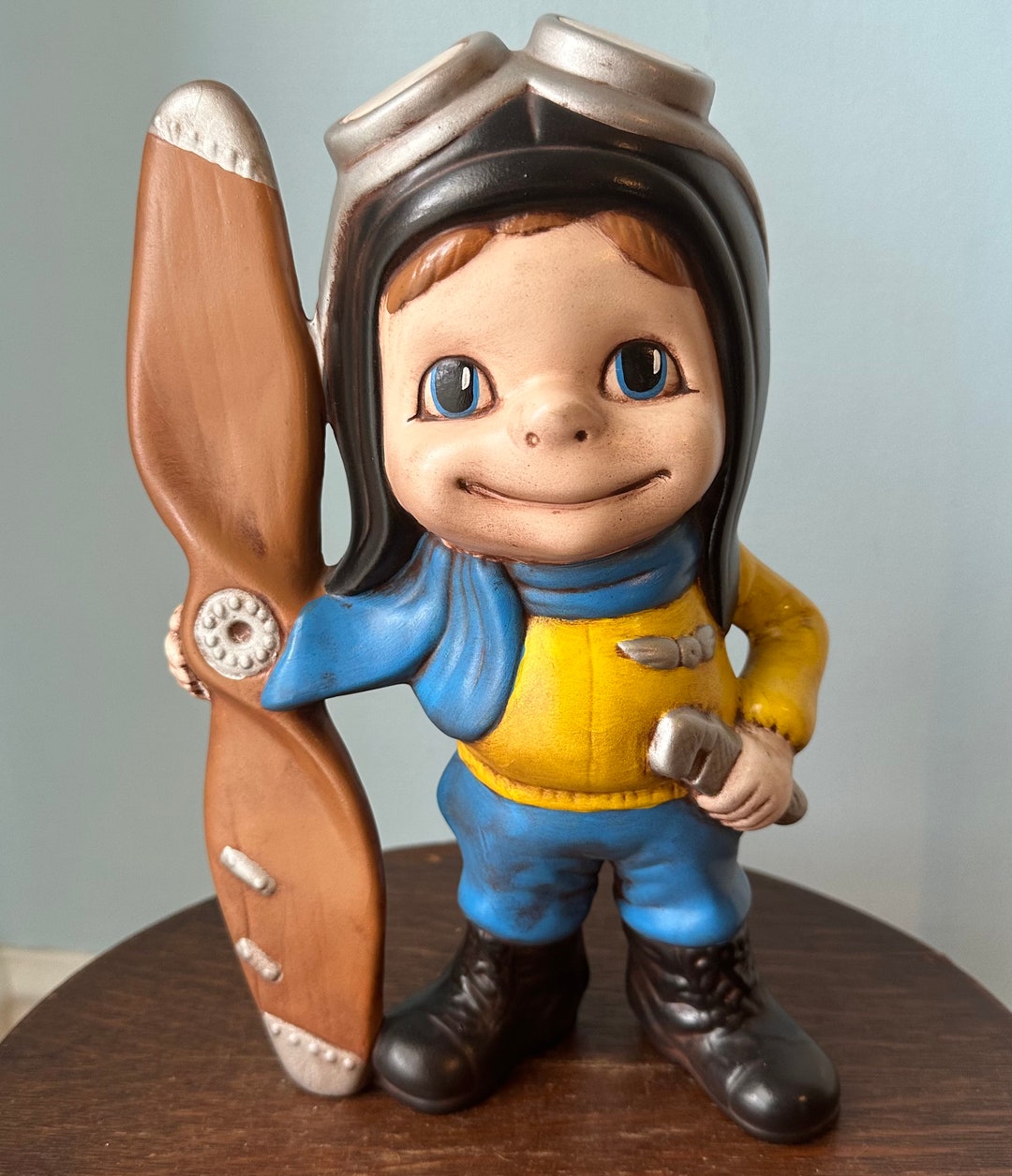 Vintage Ceramic Pilot Peter Pilot 70s Aviator Bedroom, Nursery, Decor ...