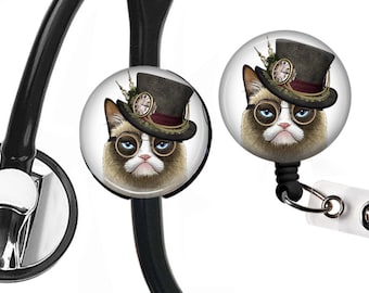 Grumpy Cat Nurse Badge Reel | Etsy