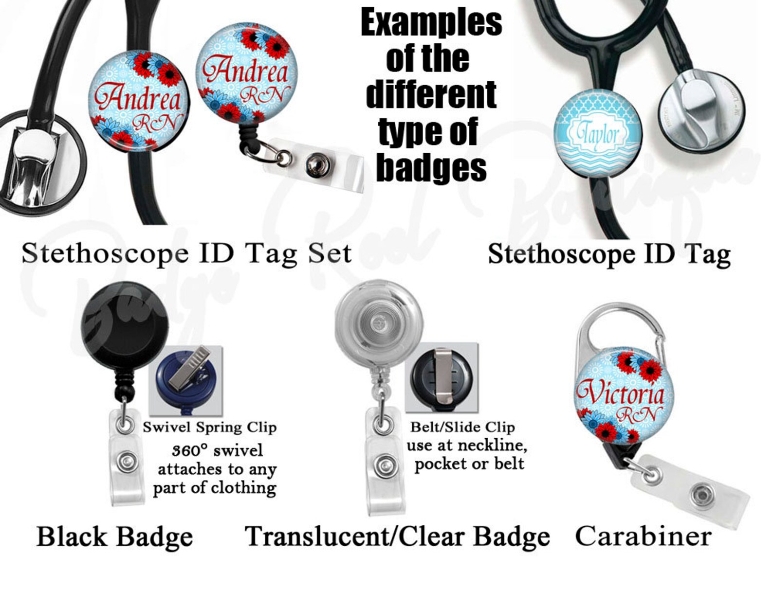 PCT Badge Reel Floral Rhinestone Badge Reel Personalized for - Etsy