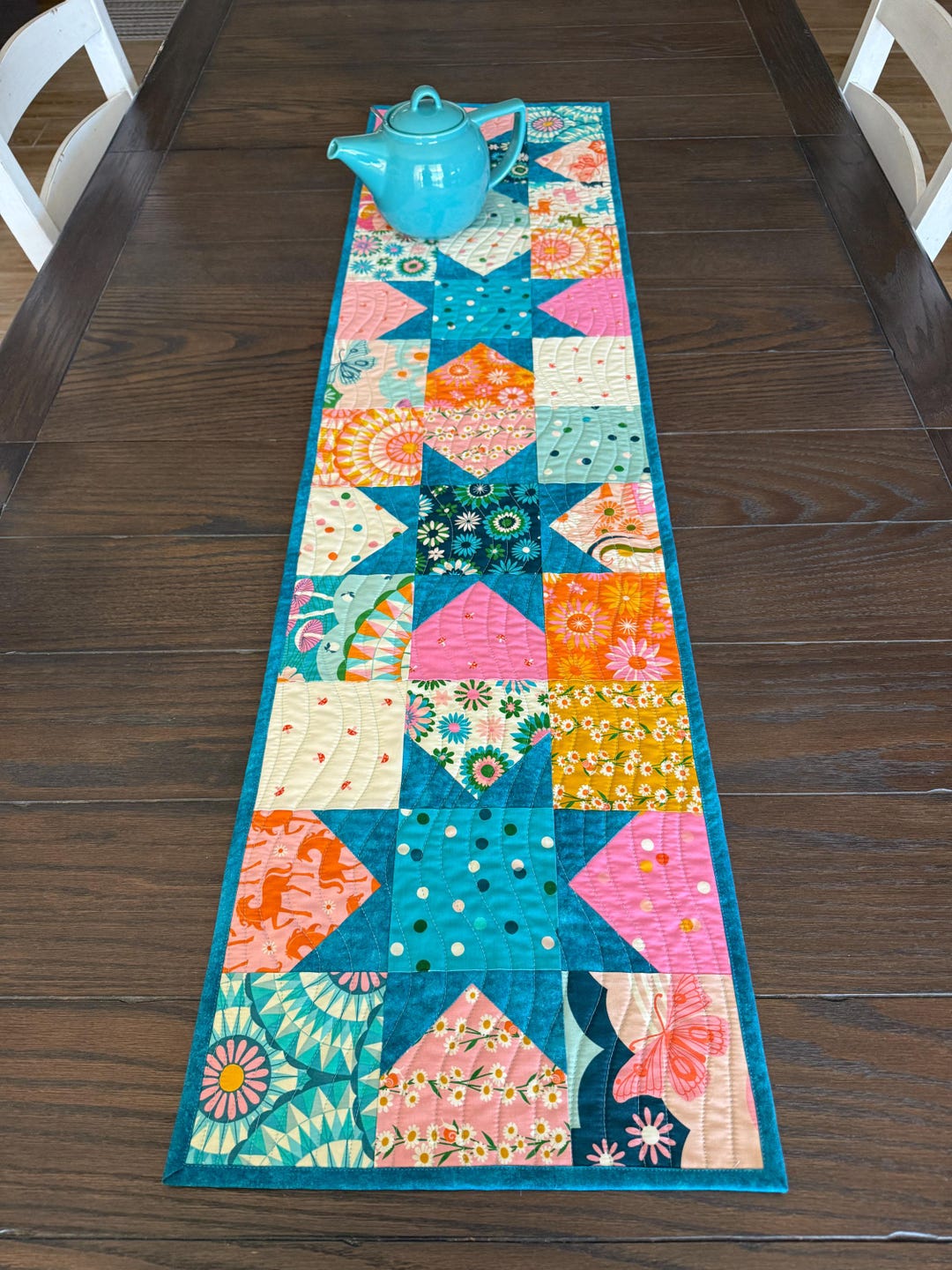 Carousel Star Quilted Table Runner Fabrics by Ruby Star Society - Etsy