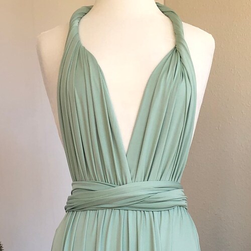 Sage Green Bridesmaid Dress Infinity Dress Convertible Etsy