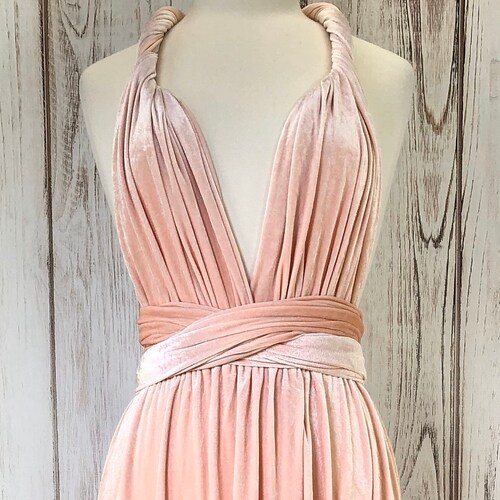 SILVER VELVET Infinity Dress/ Bridesmaids Dress/ Convertible - Etsy