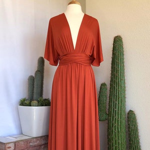 RUST Bridesmaid Dress/ CUSTOM Lengths/ Convertible Dress / Infinity ...