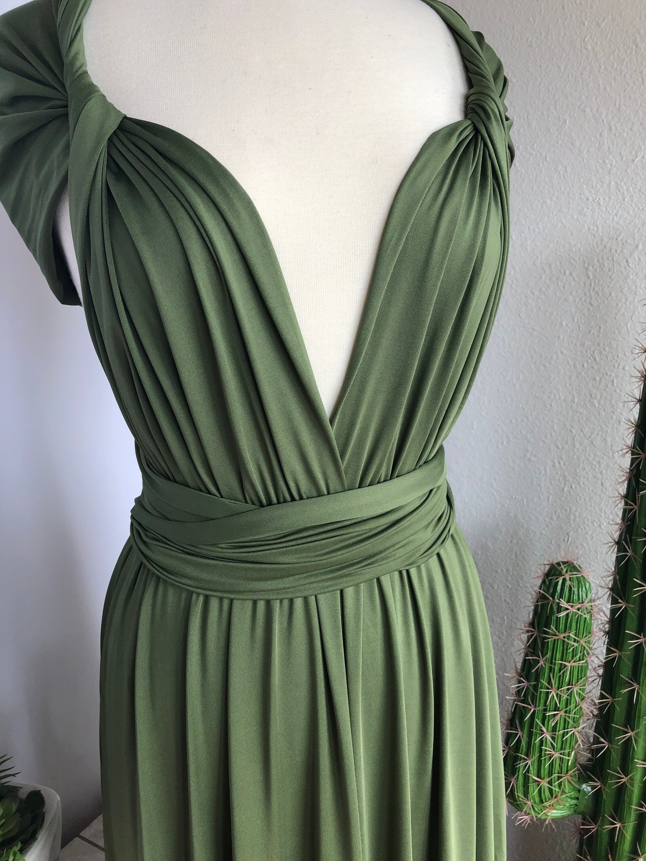 LIGHT OLIVE GREEN Bridesmaid Dress/ Custom Length / - Etsy