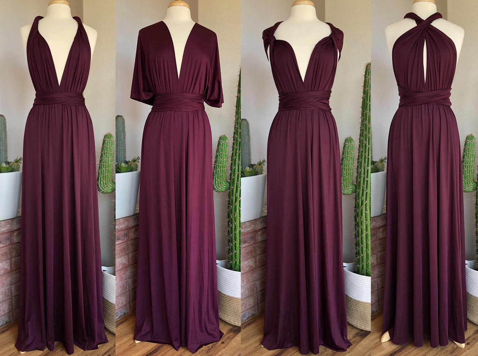 PLUM Bridesmaid Dress/ CUSTOM LENGTHS/ Convertible Dress / | Etsy