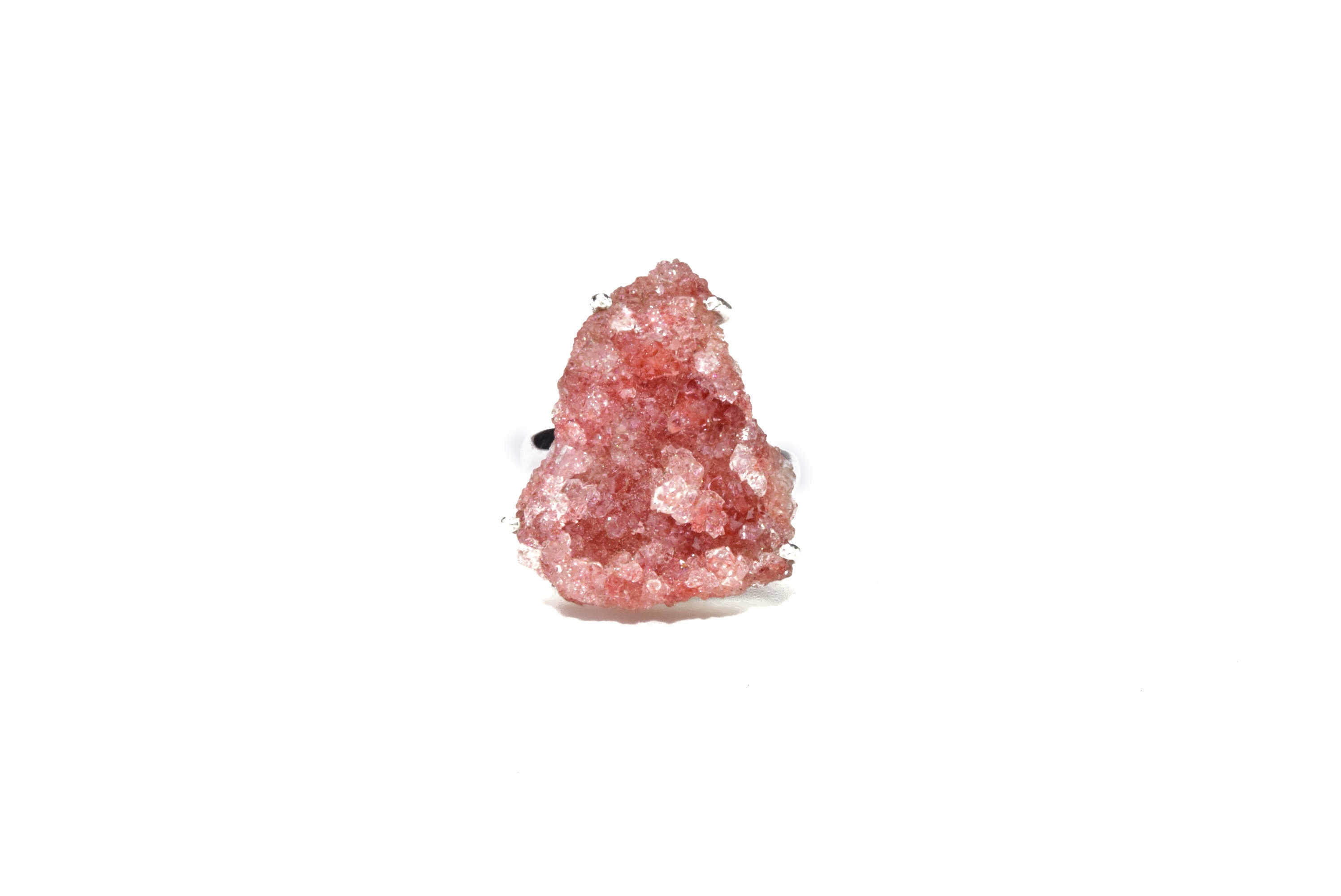 Raw RED APOPHYLLITE Crystal Cluster Ring / rough Apophyllite ...