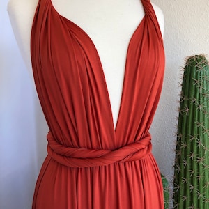 RUST Bridesmaid Dress/ CUSTOM Lengths/ Convertible Dress / Infinity ...