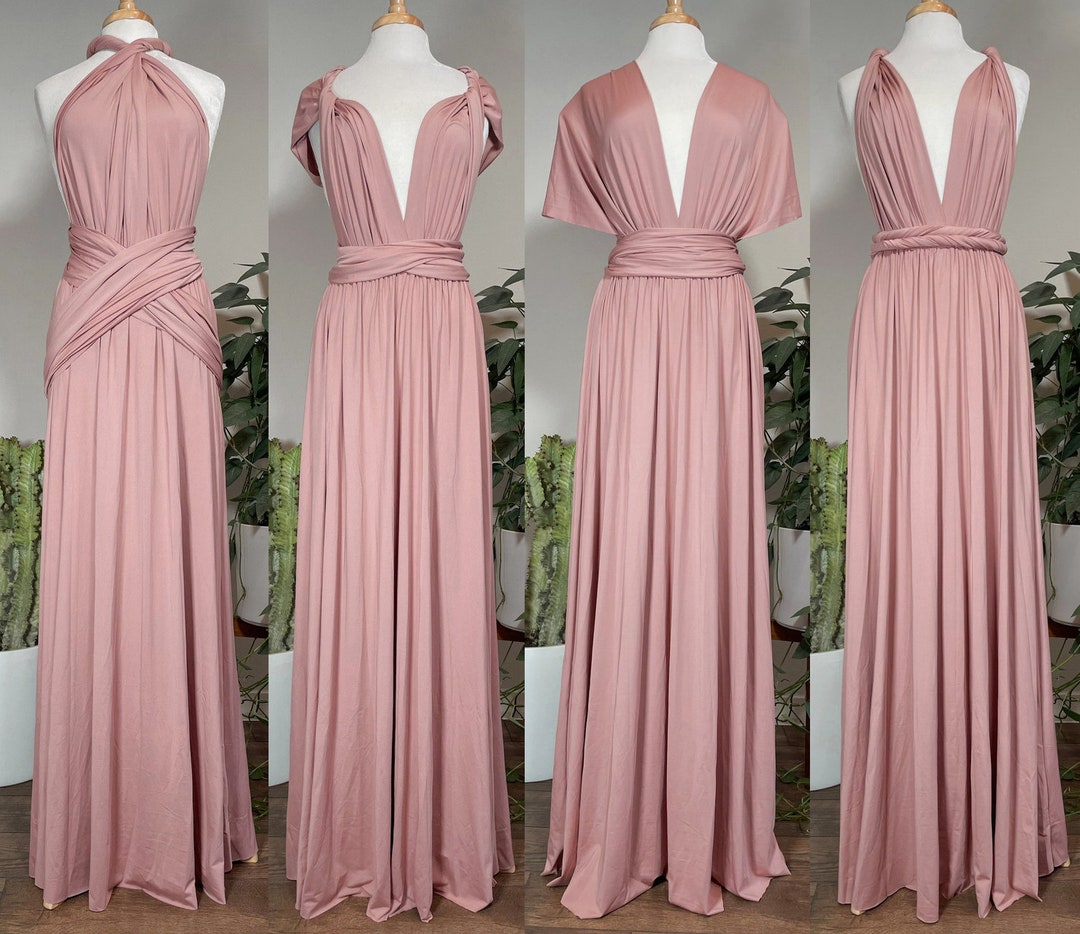 ROSE QUARTZ Bridesmaid Dress/ CUSTOM/ Convertible Dress / Infinity ...