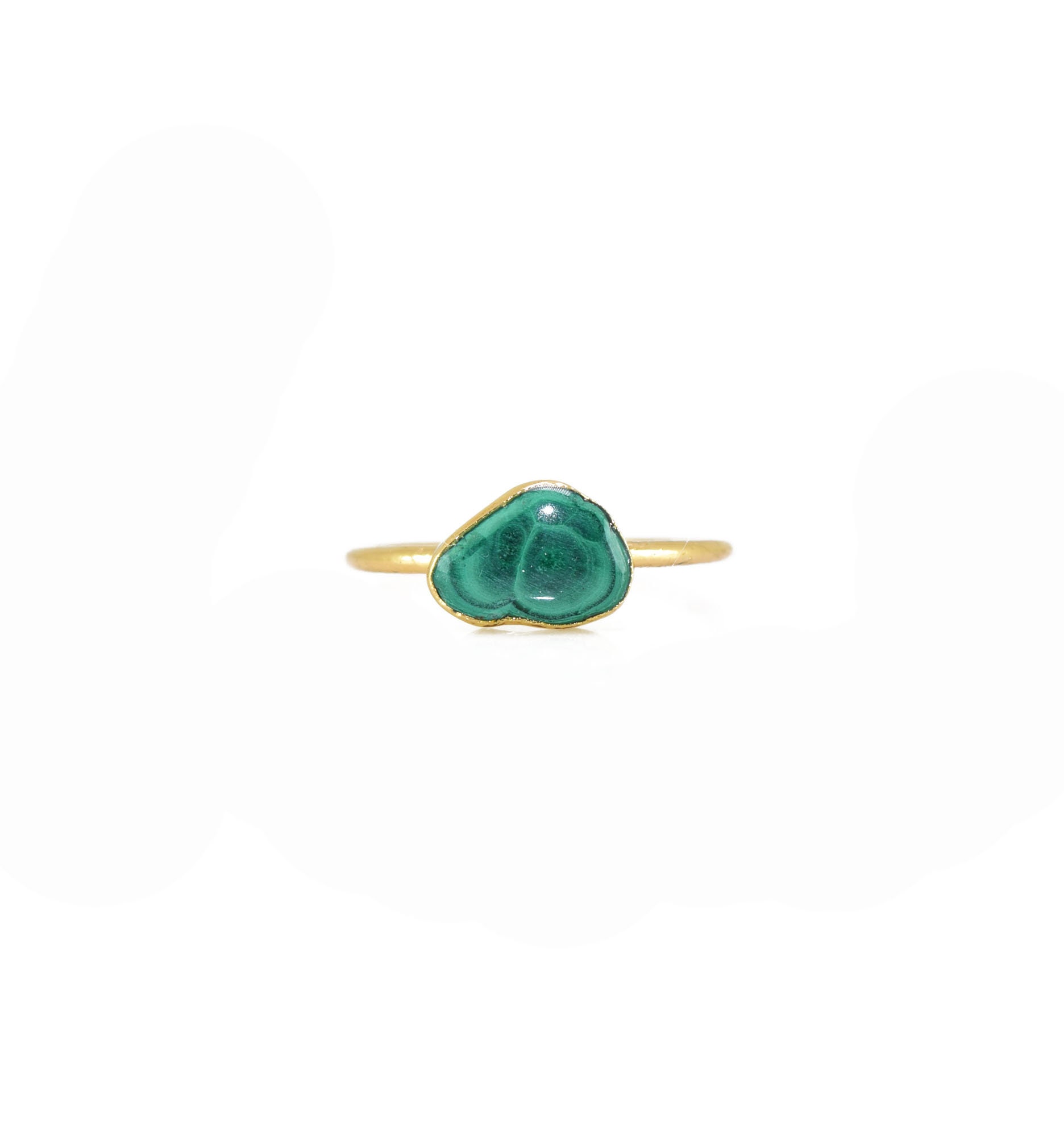 Raw MALACHITE Ring // crystal ring / rough Malachite ring / Malachite ...