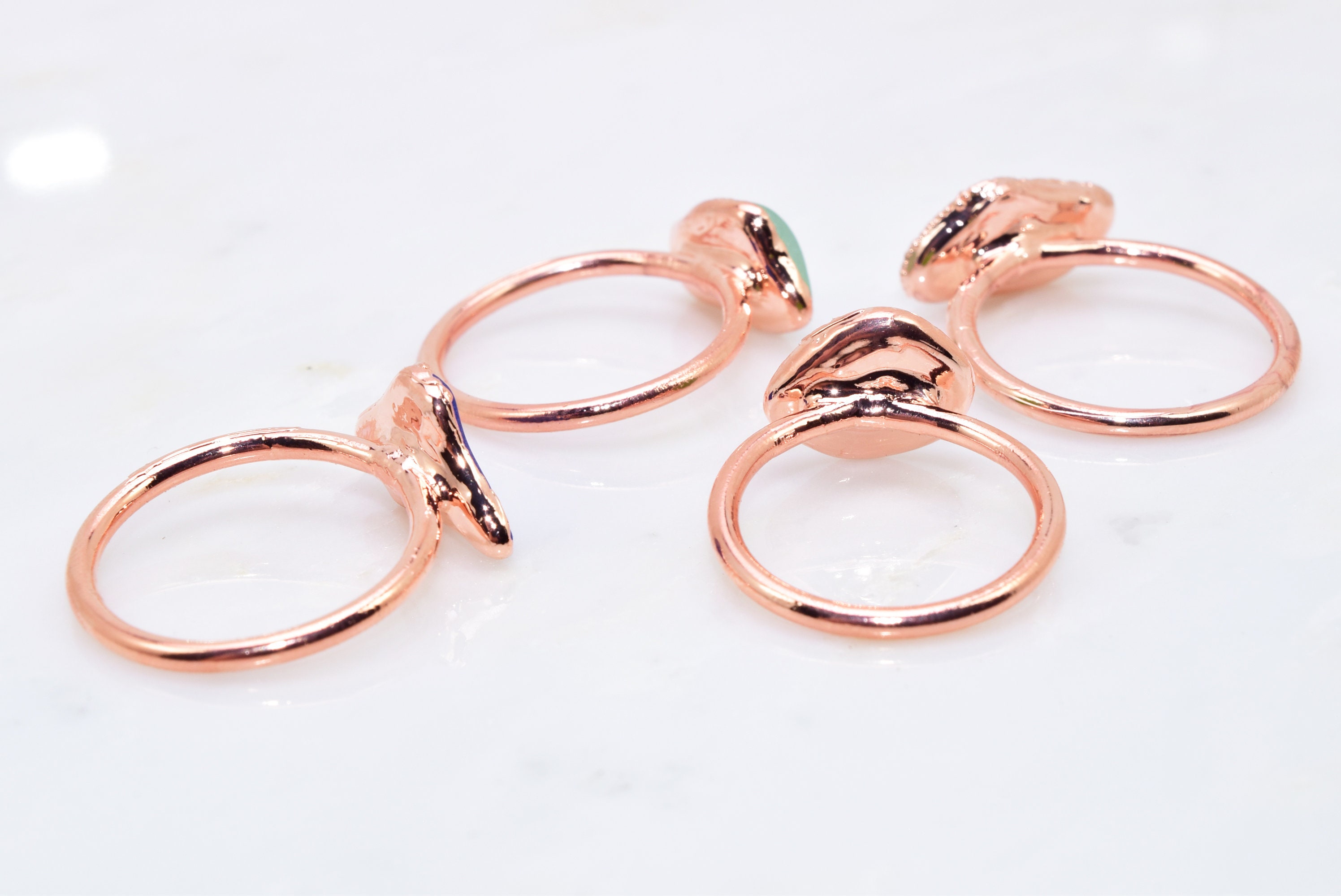 Raw BEACH GLASS Ring // crystal ring / Beach Glass ring / Copper Beach ...