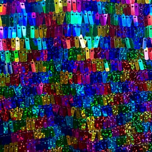 IRIDESCENT RAINBOW Stick SEQUINS Kimono Jacket/ Sequins/ Festival ...