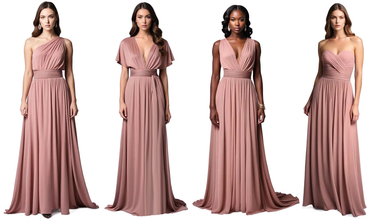 ROSE QUARTZ Bridesmaid Dress/ CUSTOM/ Convertible Dress / Infinity ...